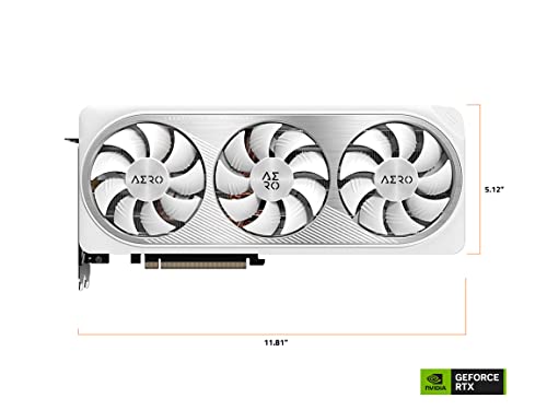 GIGABYTE GeForce RTX 4070 Ti AERO OC V2 12G Graphics Card, 3X WINDFORCE Fans, 12GB 192-bit GDDR6X, GV-N407TAERO OCV2-12GD Video Card