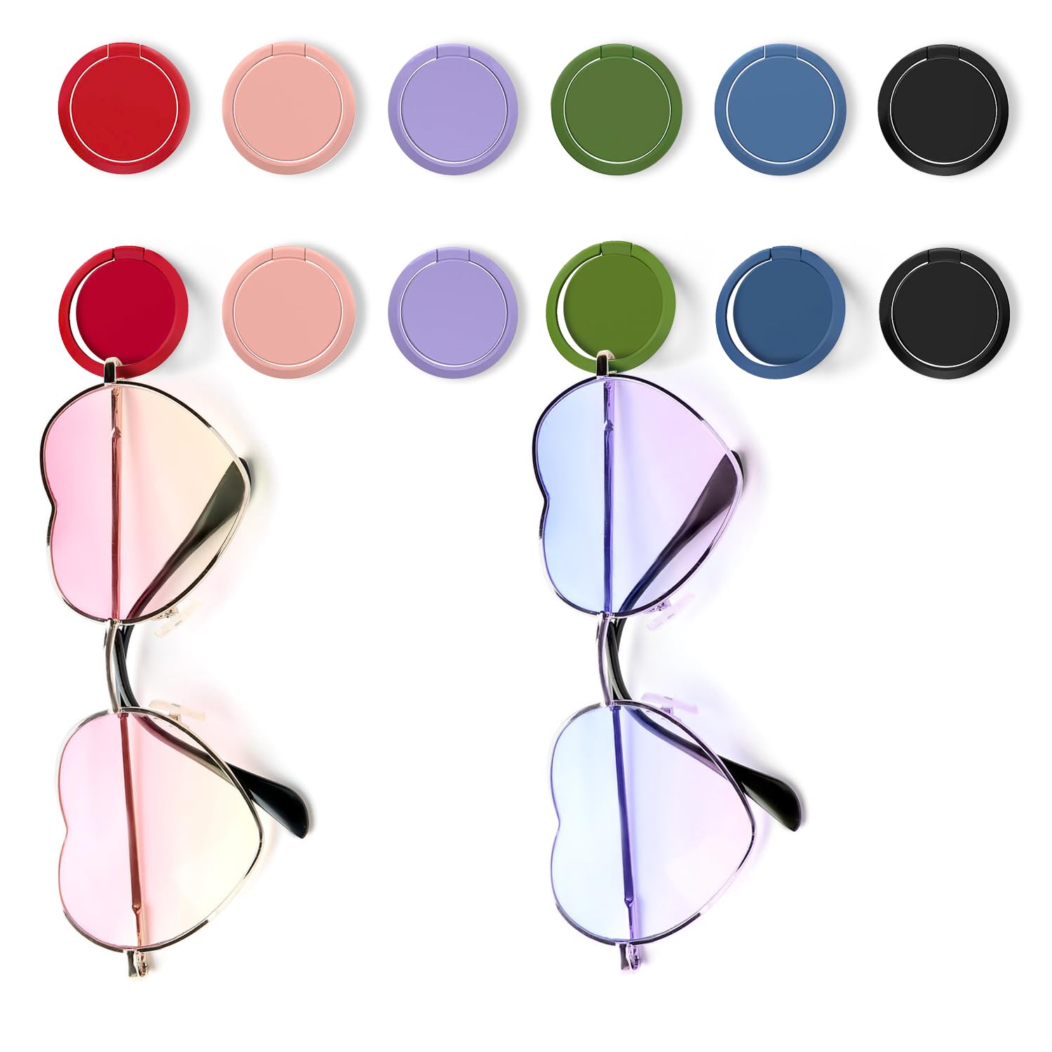 Sunglasses Organizer Wall Mounted Presbyopic Glasses Holder 6 Pack Portable Hanging Eyeglass Holder Sunglasses Storage Organizer