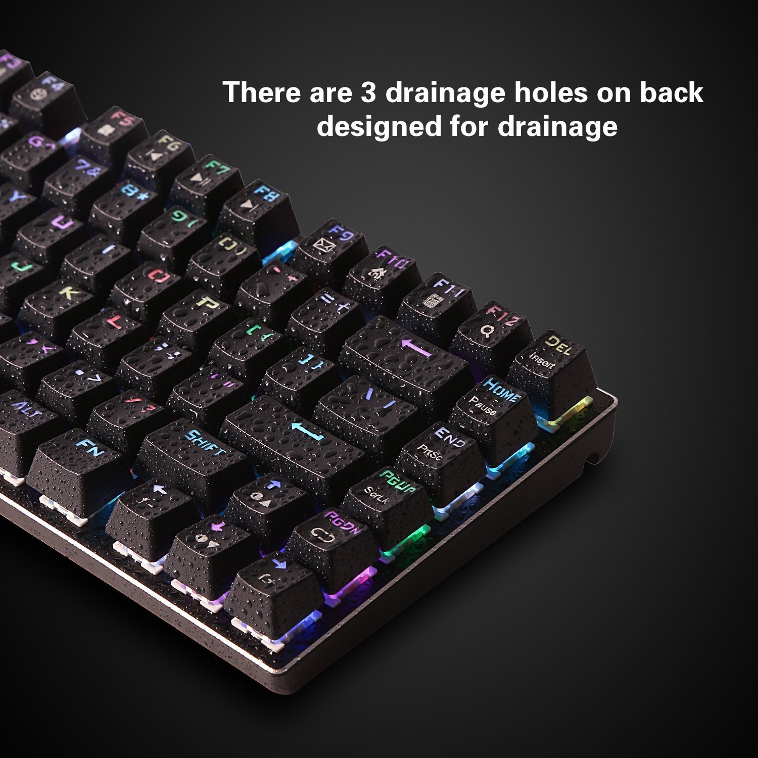 Gishine E-YOOSO Z88 60percent RGB Mechanical Gaming Keyboard,Compact 81 Keys (Blue Switch Black)