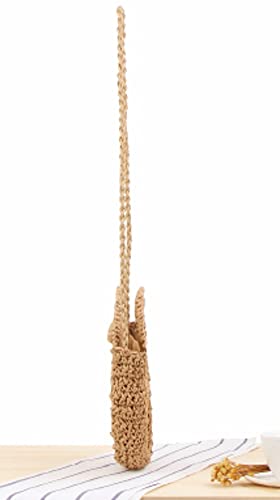 Handwoven Straw Bag for Women Lightweight Shopping Tote Handbag Purse Boho Bag