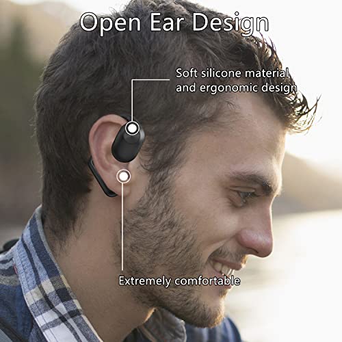 Sainellor Open Ear Air Conduction Headphones, 56H Playtime Bluetooth 5.2 Wireless Earbuds,IPX5 Waterproof Headphones, 16mm Dynamic Drivers Touch Control Sport Headphones