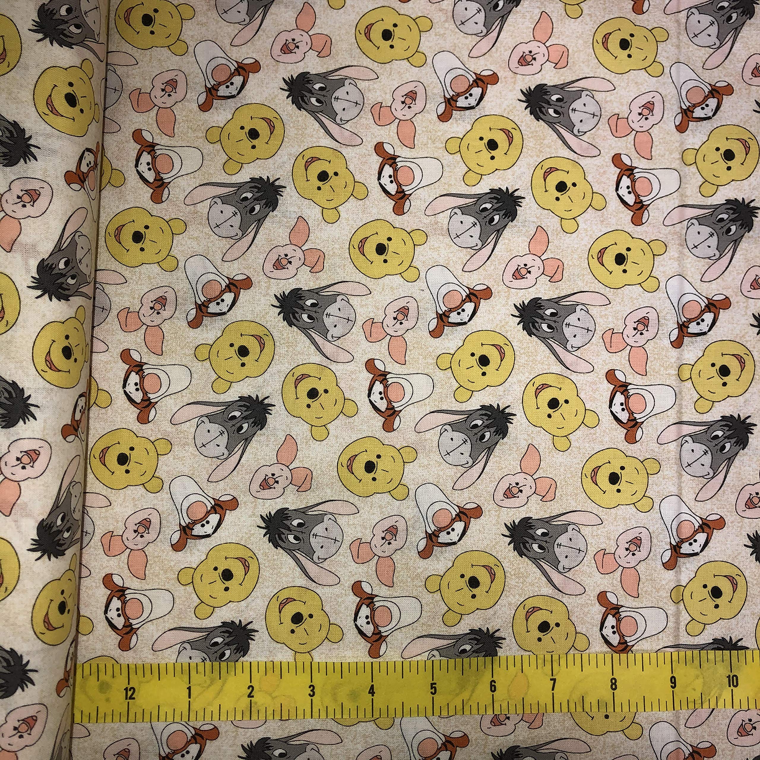 Springs Creative Products Disney Winnie The Pooh & Friends Tossed 100 Percent Cotton Fabric Sold by The Yard , 44 Inches