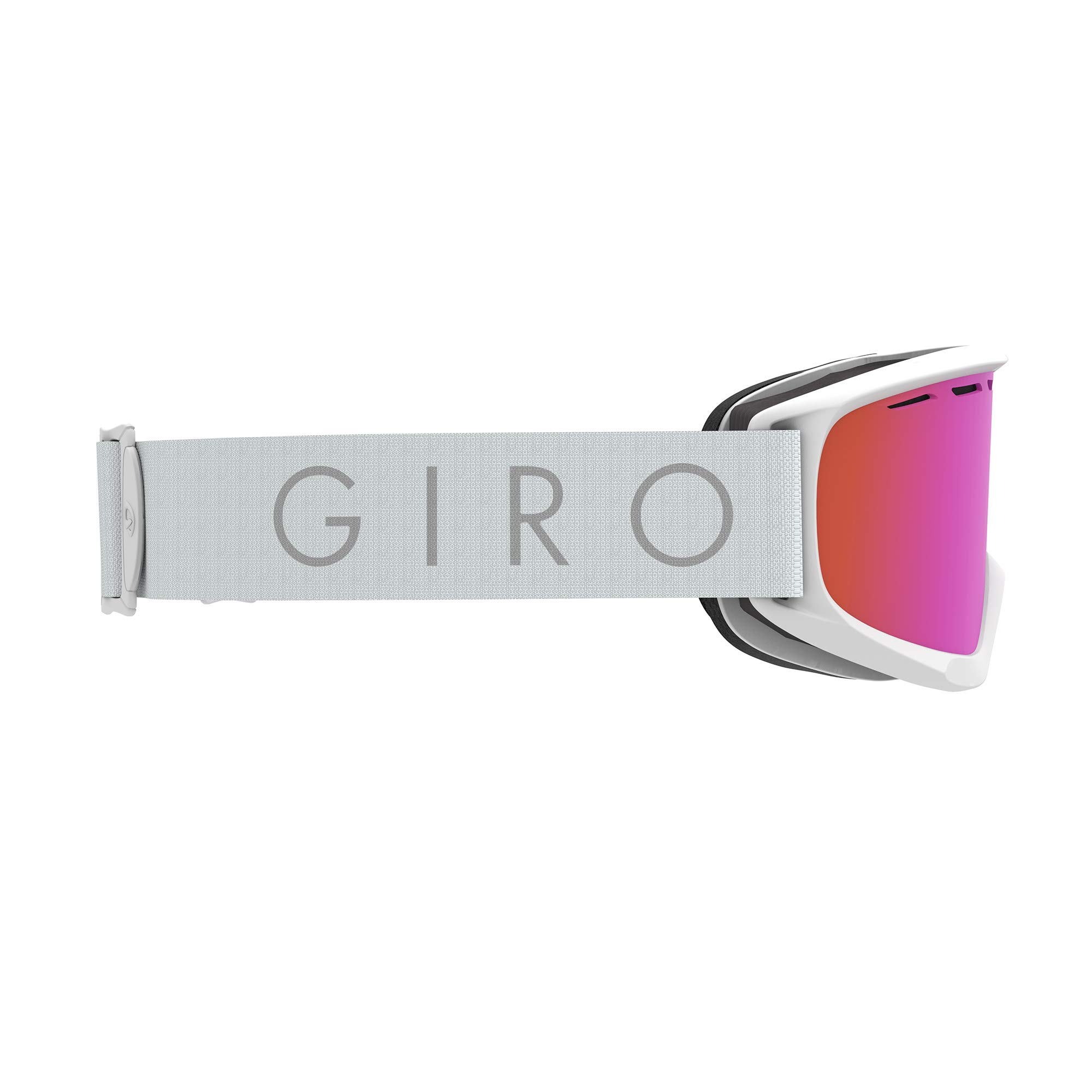 Giro Index OTG Adult Snow Goggles - White Core Light Strap with Vivid Pink Lens (2021)