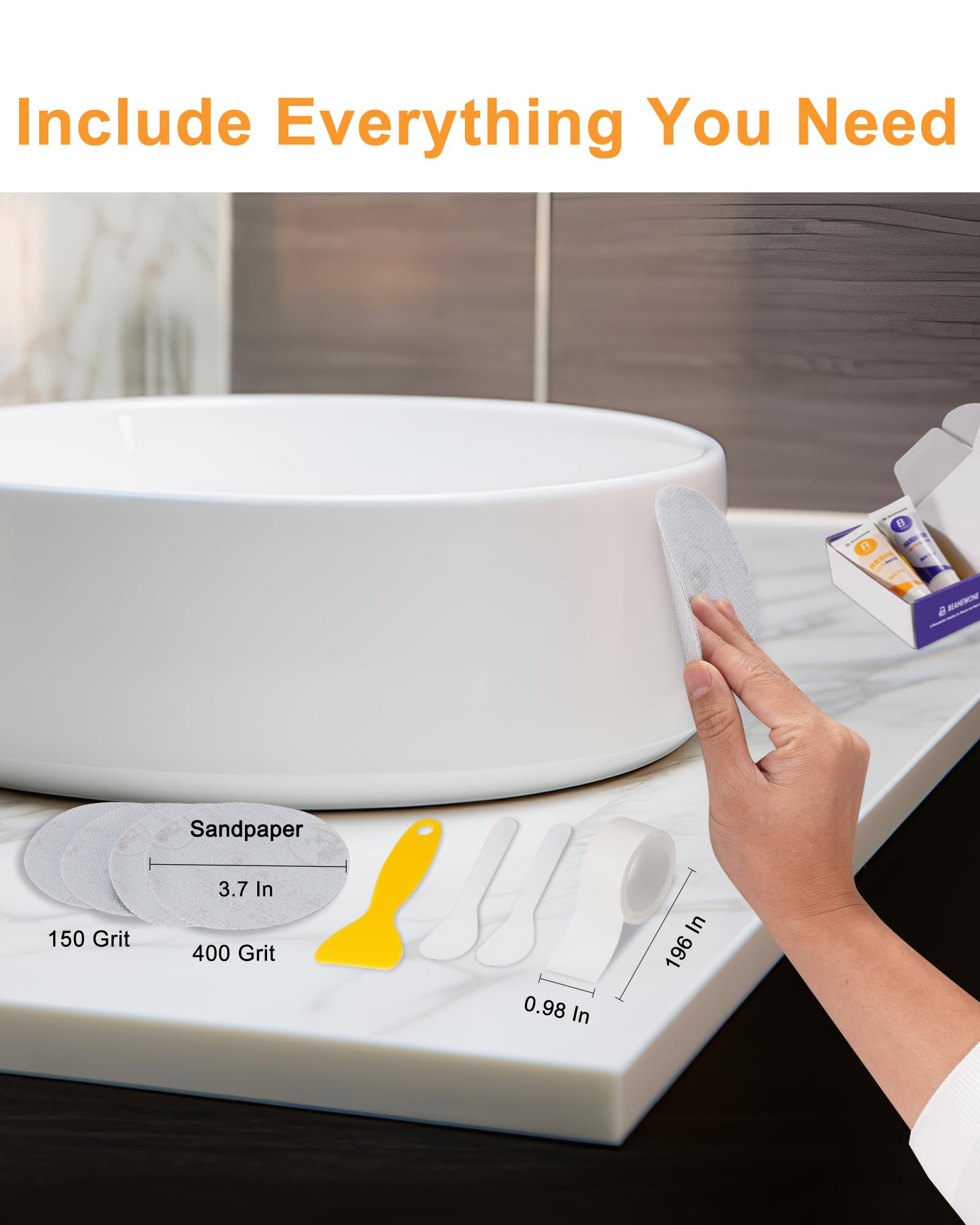 Tile Repair Kit,Bathtub Repair Kit (Multi Colors) for Porcelain and Ceramic Fixtures to Repair Chips Dents Nicks and Cracks
