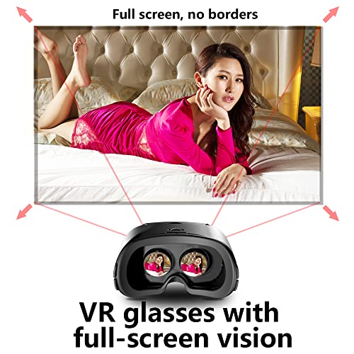 VR Headset, 3D Virtual Reality Headset VR Accessories for Movies and Games VR Glasses for iPhone & Android Phone,Best Virtual Reality Goggles