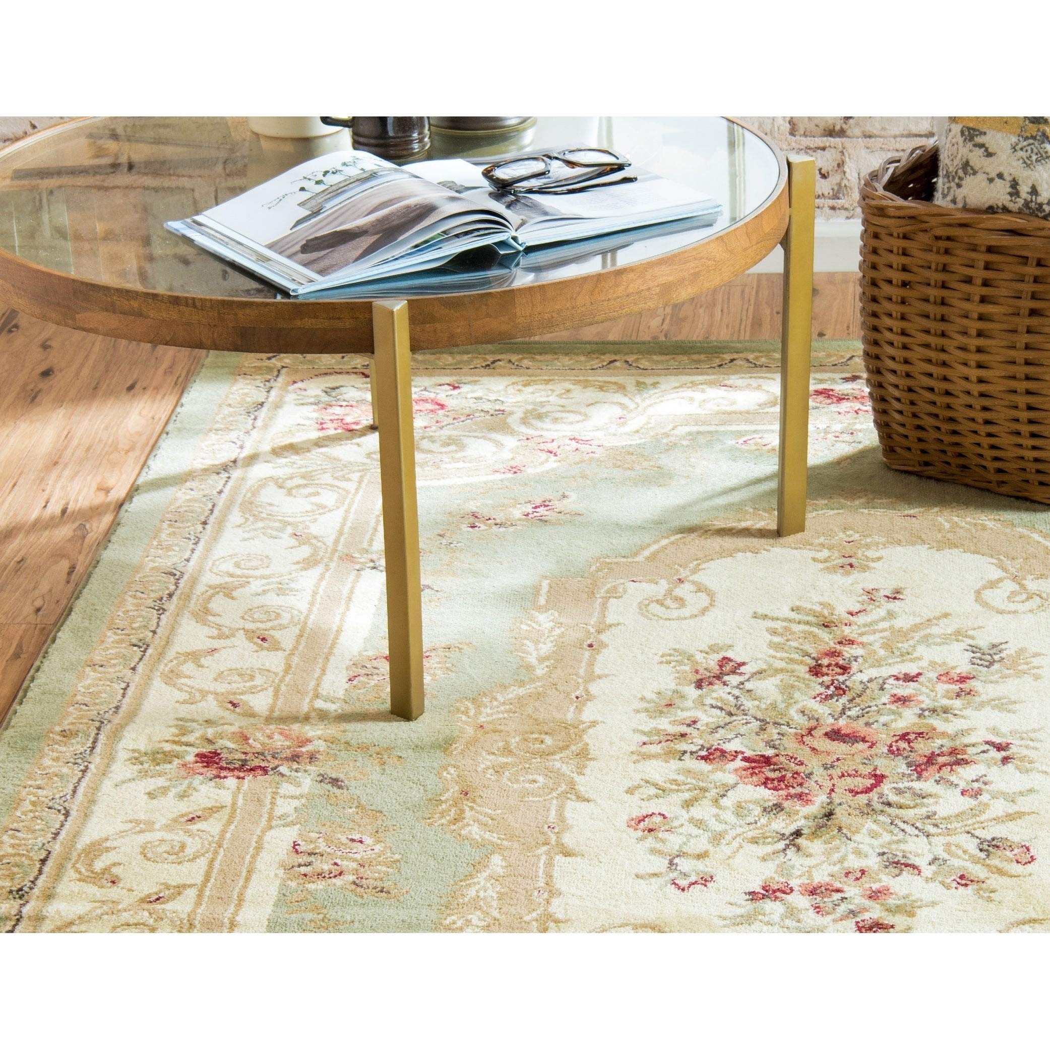 Unique Loom Versailles Collection Traditional Classic Floral Motif Area Rug (4' 0 x 6' 0 Rectangular, Burgundy/ Ivory)