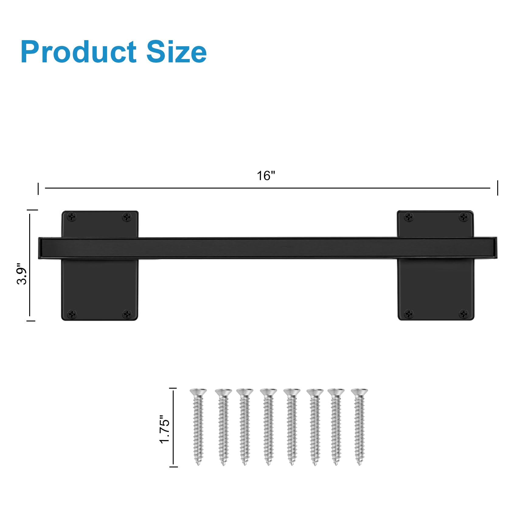 PYBTOOL Heavy Duty Magnetic Tool Holder Strip, Magnetic Knife Strips, Screwdriver Organizer, Garage Tool Storage Rack, Magnetic Tool Organizer Bar for Workspace, Garage, Kitchen(16Inch, 1 Pack)