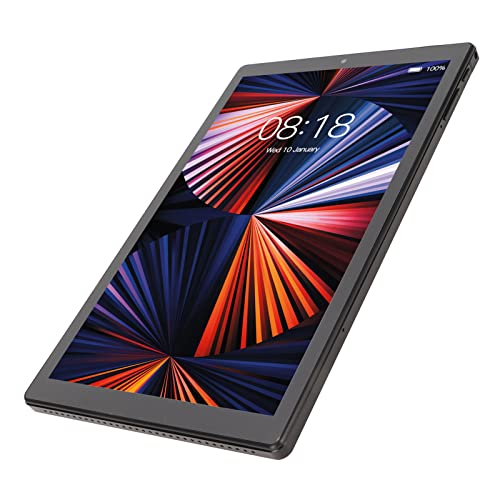 Liyeeo Tablet PC 10 Core CPU Processor 10.1 Inch Tablet PC 2.4G 5G WiFi Black for Android 11.0 for Reading (US Plug)