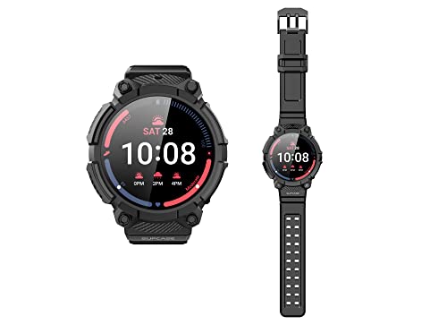 SUPCASE Unicorn Beetle Pro Series Rugged Protective Case with Strap Bands for 45-mm Galaxy Watch 5 Pro (2022), Black