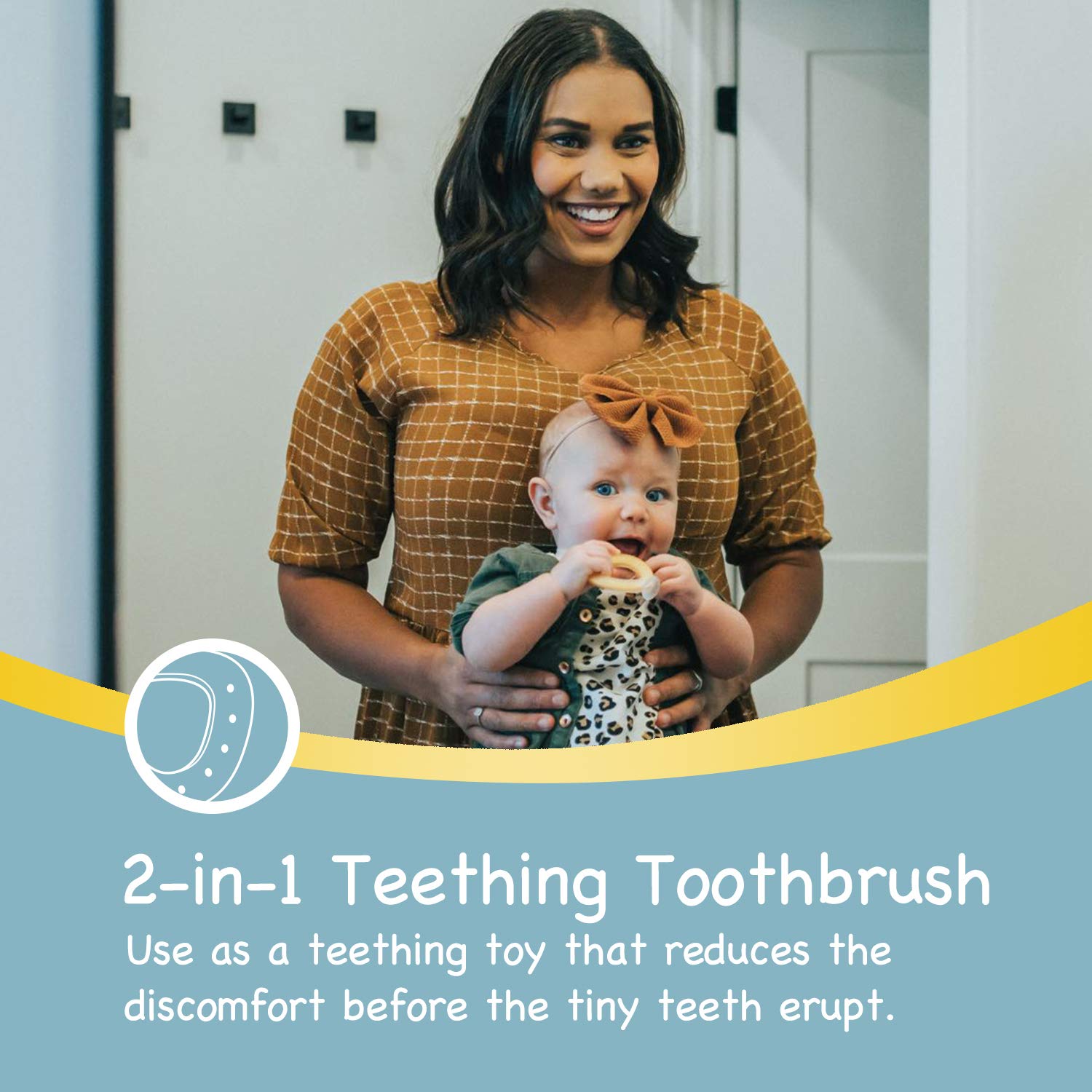 Papablic Baby Tongue Cleaner Bundle with Infant Training Toothbrush