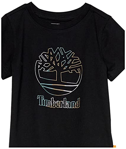 Timberland baby boys 2 Pieces Tee Shorts Set, Deep Black, 12M US