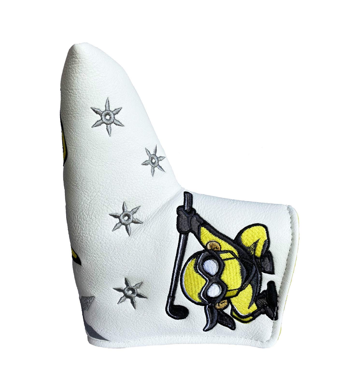 Golf Blade Putter Cover Headcover Magnetic Synthetic Leather Club Protector for Scotty Cameron Odyssey Blade Taylormade (Ninja Yellow)