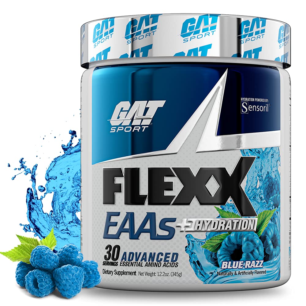 GAT SPORT Flexx EAAs + Hydration, Advanced Essential Amino Acids, 30 Servings (Beach Blast)