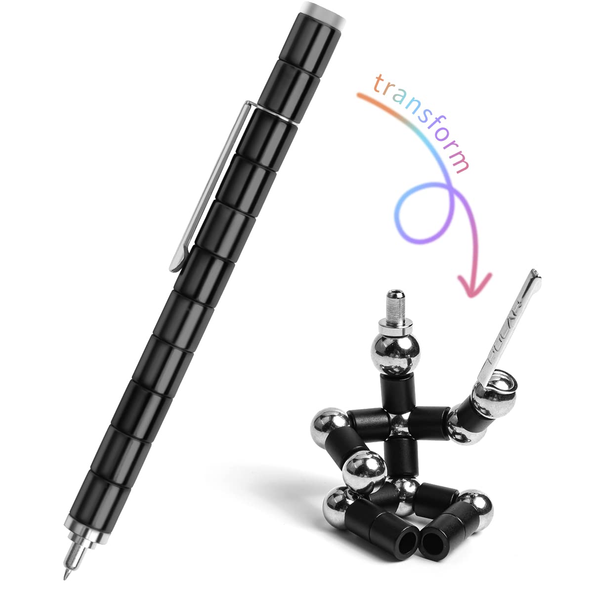 HKDGYHON Toy Pen, Decompression Magnetic Metal Pen, Multifunction Writing Magnet Ballpoint Pen, Gift for Kids or Friends (Gold)