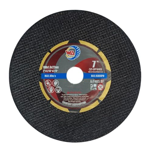 WA 10PACK - 7”x1/16"x7/8" Cutting Wheel for Metal & Stainless Steel, Cut-Off Discs Used On Angle Grinder, Diameter 7 inch, Arbor 7/8 inch, Aggressive Cut