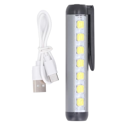 Qcwwy LED Penlight Aluminum Alloy Portable USB Rechargeable Dual Beam Penlight for Medical Professionals, Nurses - Pocket Handheld Light