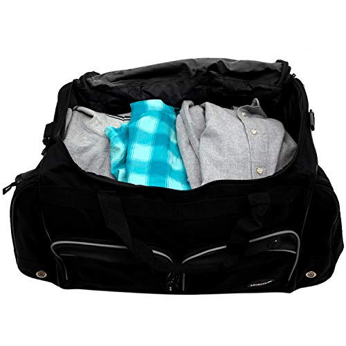 Travelers Club Adventure Travel Duffel Bag, Black, 28 Inch