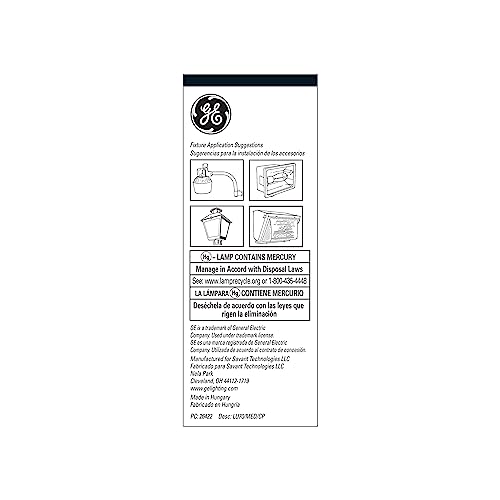 GE Lucalox High Pressure Sodium Light Bulb, B17 HPS Bulb, 70 Watt, Medium Base
