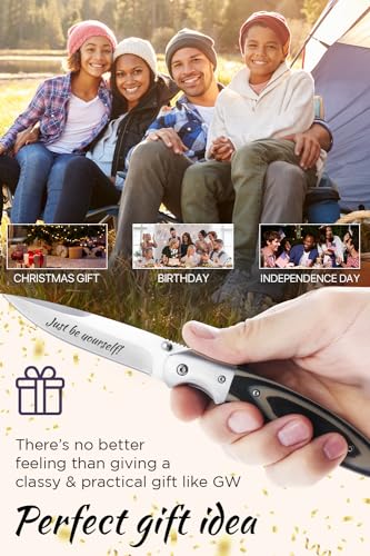 Grand Way Customized pocket Knife – Customized Gifts – Men’s Unique Knife for Him – Best Custom Knives – Cool Engraved Present for Husband Boyfriend – Gift for Birthday 04003 PS