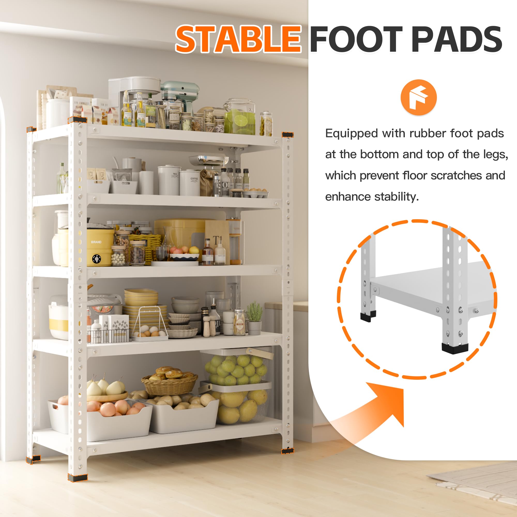 Qiaoxuan Garage Shelving Heavy Duty Adjustable Storage Garage Shelves, Metal Shelving Unit Garage Storage Rack, Utility Shelf for Garage, Basement, Pantry, Warehouse, 40" W x 16" D x 71" H (Blcak)