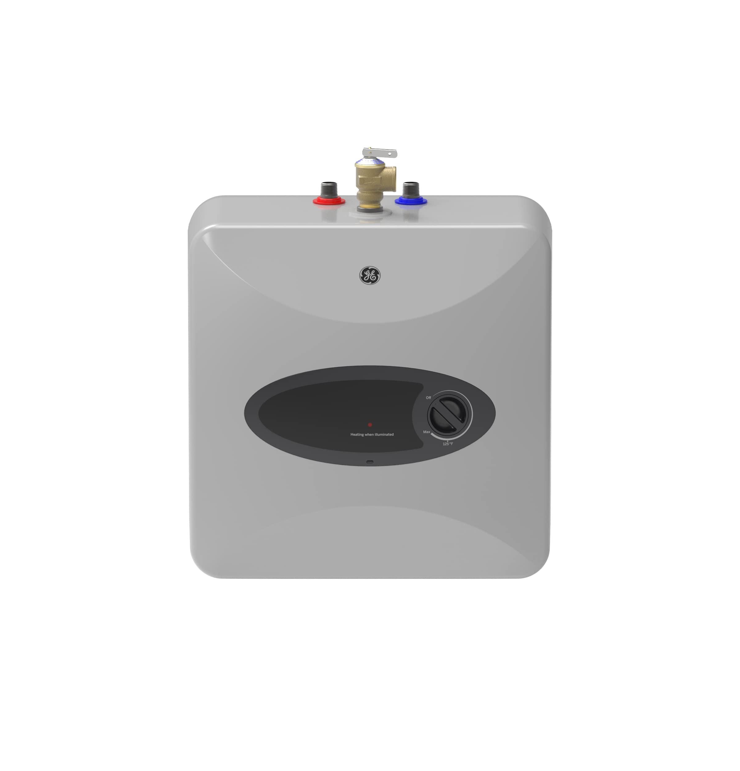 GE Appliances 6 Gallon, Versatile Mini Tank Electric Water Heater with Adjustable Thermostat, Easily Installs Under Sink, 120v