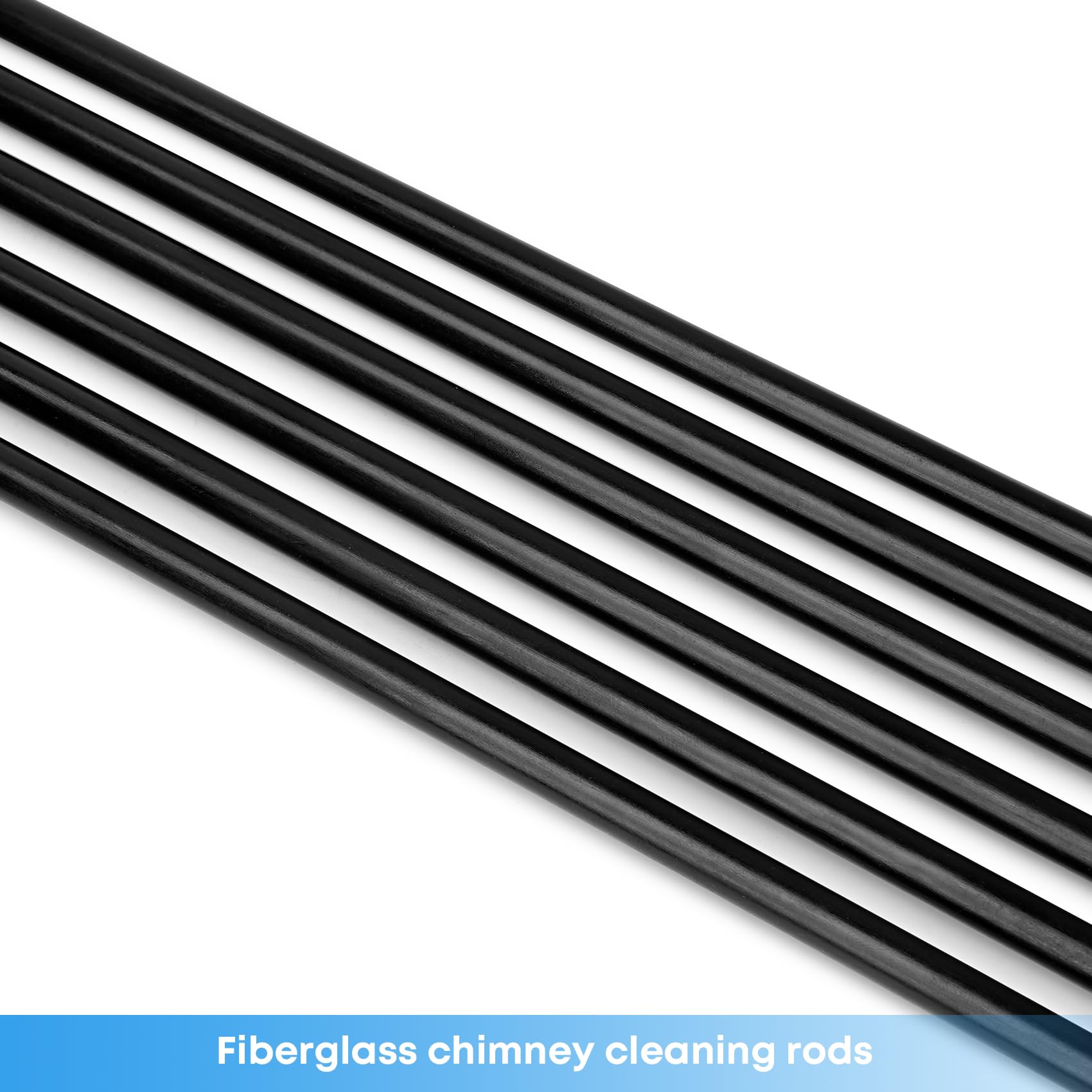 Stanbroil 18-Foot Fiberglass Chimney Rod Kit, 1/4" NPT Fittings, Used with Brush to Clean Debris from Chimney