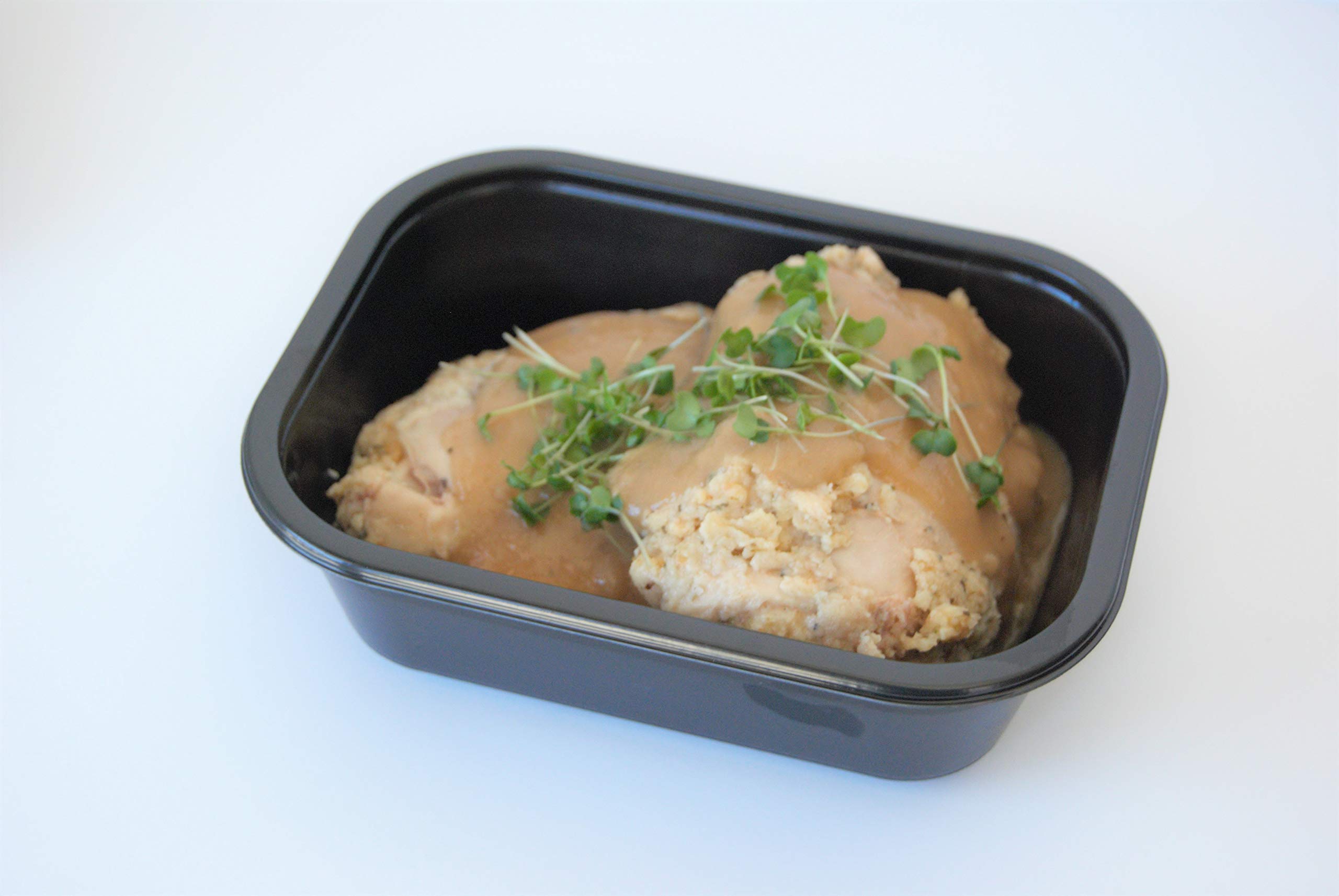 Frozen & Fabulous Meal Prep Containers with Clear Storage Lids, Oven, Microwave & Freezer-Safe, 22 fl oz, Set of 10, Black