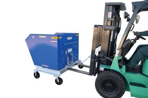 Vestil P-HOP-1.5 Portable Tilt Refuse Hopper, Steel, 2000 lb. Capacity, 49-3/8 x 53-3/8 x 52-7/8 inches (H x W x D)