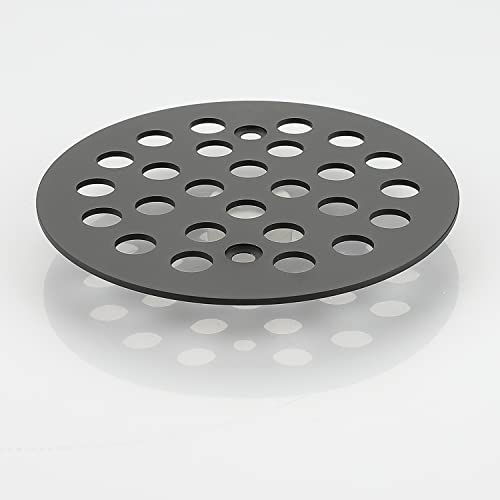 Holge 4-1/4 Inch Screw-in Round Shower Drain Cover Replacement Floor Drainer Grate with Screws Matte Black
