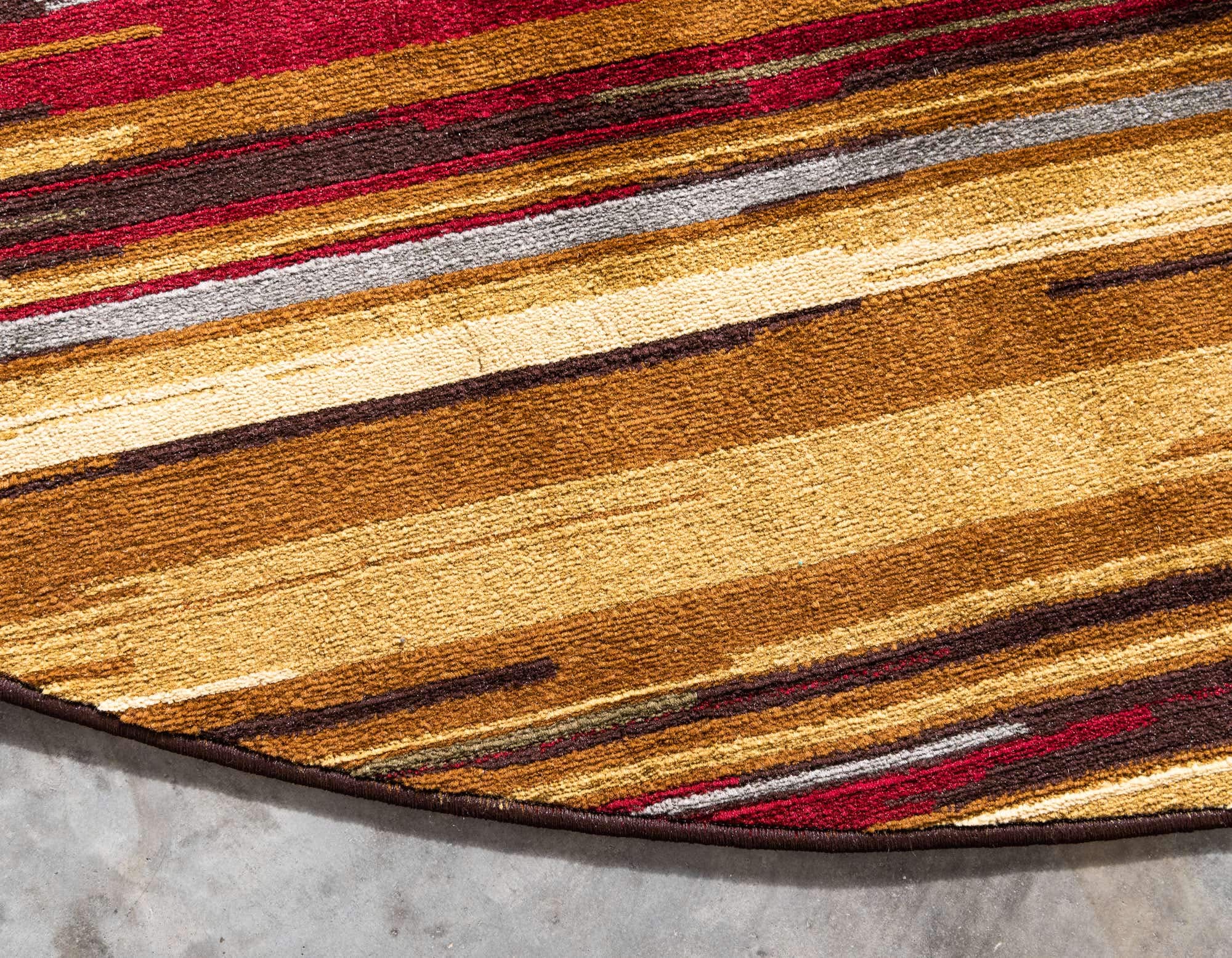 Unique Loom Barista Collection Area Rug - Icatu (4' 1" Round, Beige/ Brown)
