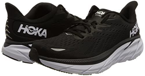 HOKA ONE ONE Clifton 8 Womens Shoes Size 10.5, Color: Black/White