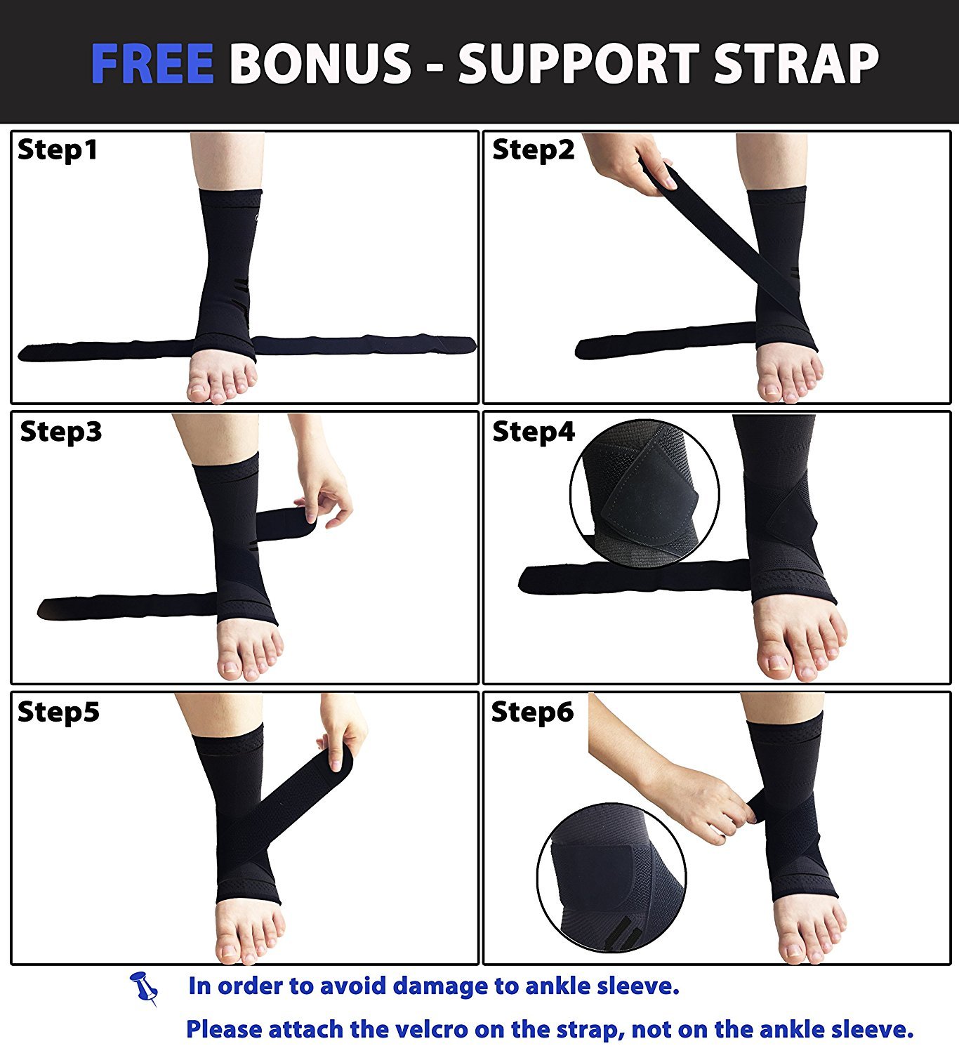 gonicc Professional Foot Sleeve Pair(2 Pcs) with Compression Wrap Support(Large, Red), Breathable, Stabiling Ligaments, Prevent Re-injury, Ankle Brace, Volleyball Protective Gear Ankle Guards