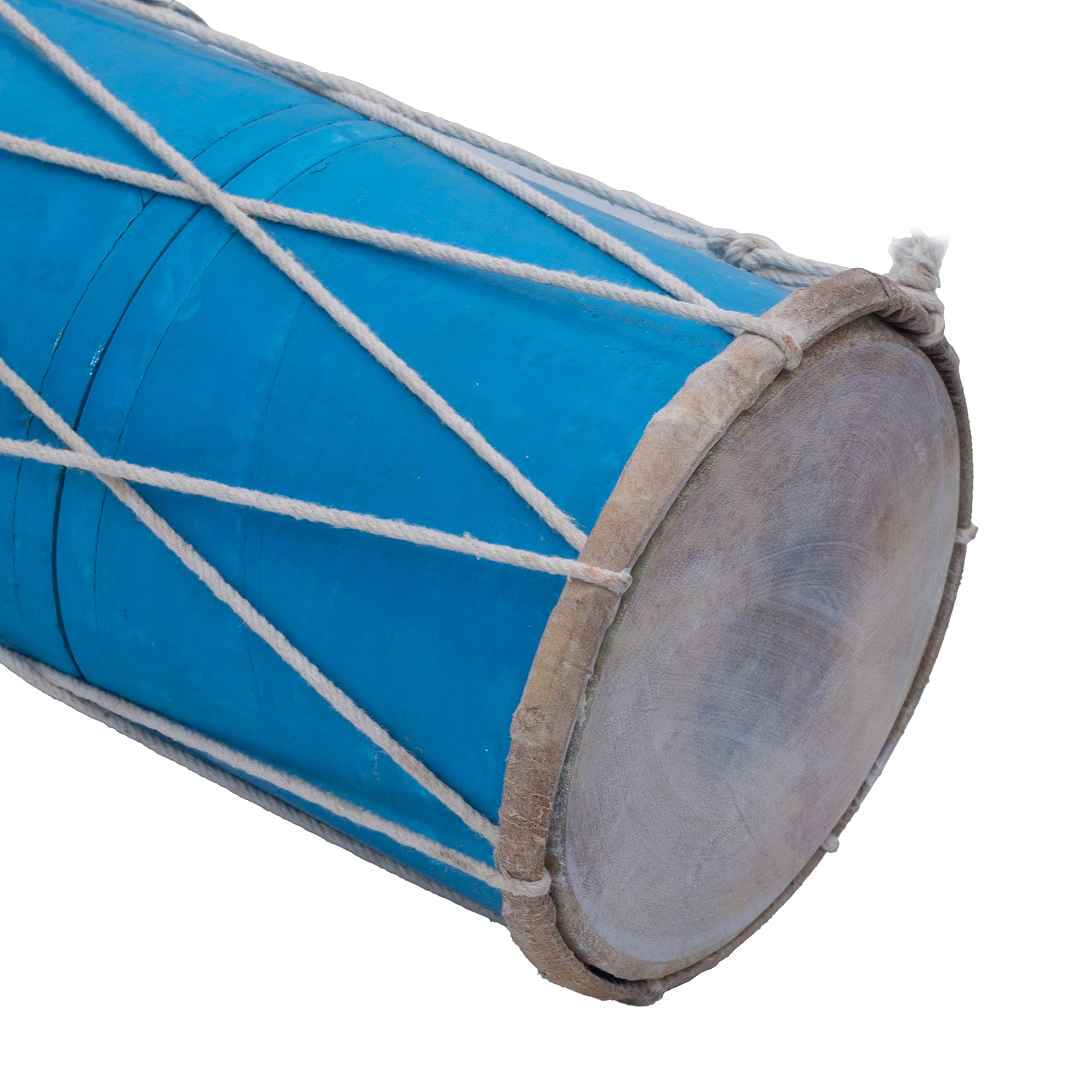 Handmade Wooden & Leather Classical Indian Folk Tabla Drum Set Hand Percussion Drums World Musical Instruments Punjabi Dhol Dholak Dholki 10 x 6 Inches Fun Birthday Housewarming Gift Ideas