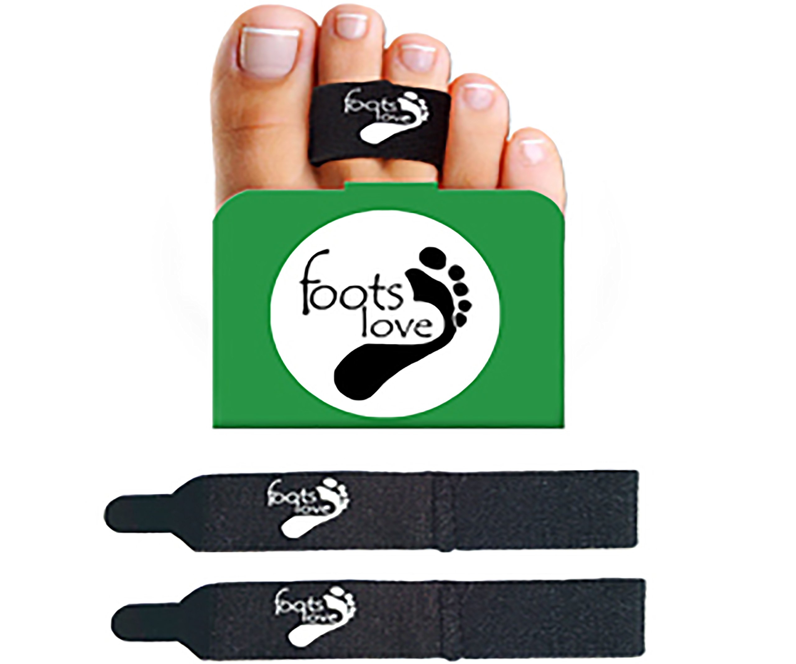 FOOTS LOVE - Broken Toe Splints. Crooked Toe Separator Hammer Toe Straightener Wraps. The Only Copper Align, Protect & Heal Brace. Even Better Now With No Slip !