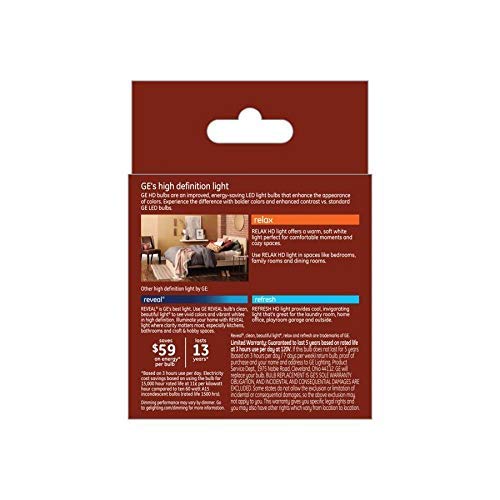 GE Relax 40-Watt EQ A15 Soft White Dimmable LED Light Bulb (2-Pack)
