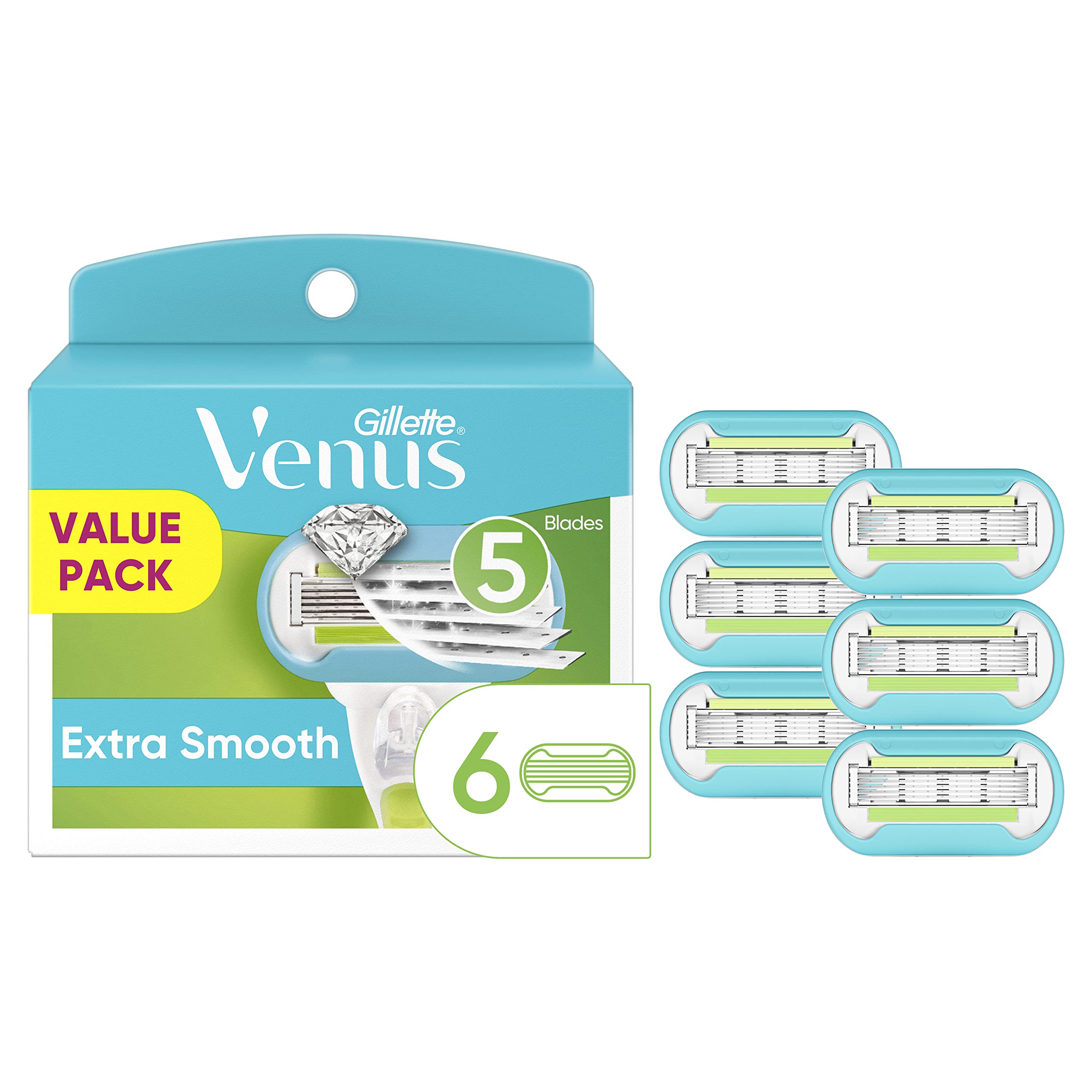 Gillette Venus Extra Smooth Women's Razor Blade - 6 Refills