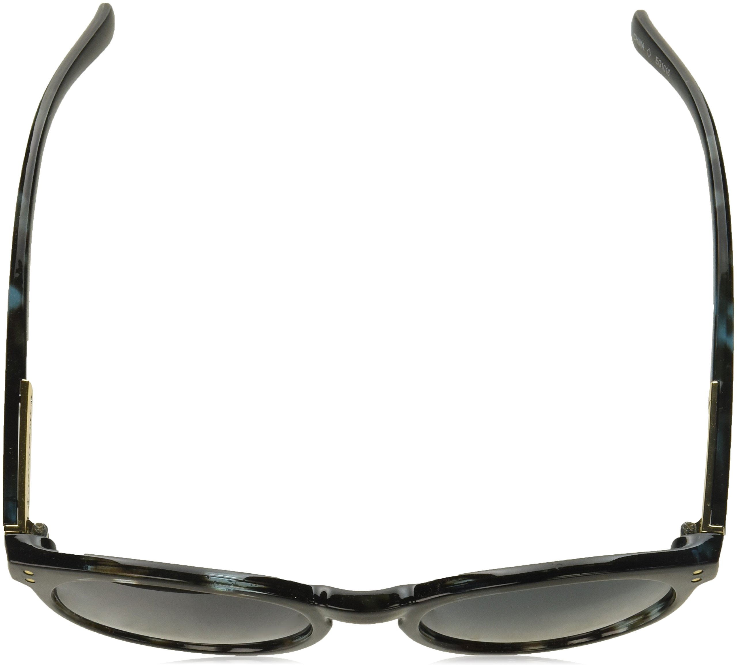 Foster Grant Women's 24244 Gray Polarized Round Polarized Sunglasses, Black/Smoke, 51 mm