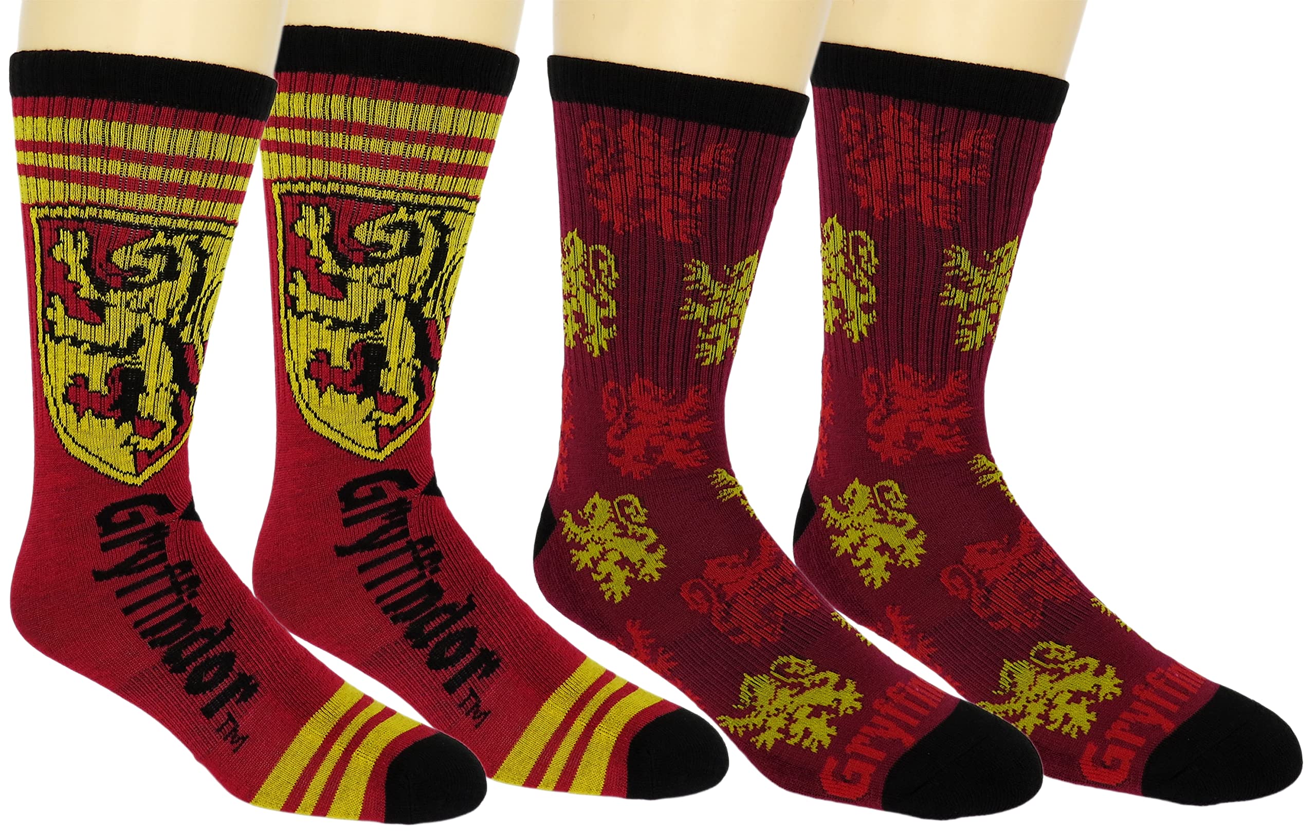 Harry Potter Athletic Socks 2 Pair Pack Size 6-12 (Burgundy)