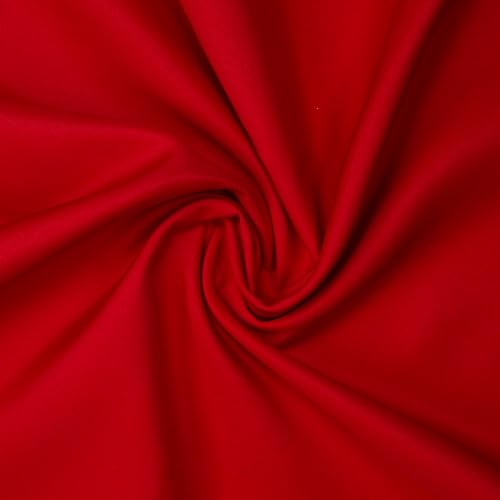 Gee Di Moda Rectangle Tablecloth - 90 x 132 Inch Red Table Cloth for 6 Foot Table with Floor-Length Drop - Heavy Duty Washable Fabric - 6 Ft Buffet Table, Holiday Party, Wedding & Baby Shower