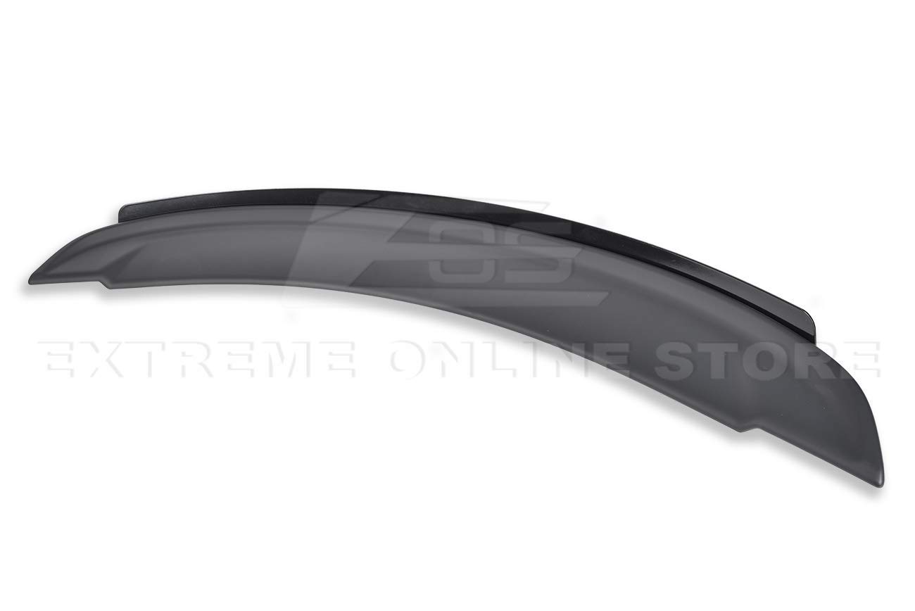 for 2010-2013 Chevrrolet Camaro | EOS ZL1 Style Rear Trunk Lid Wing Spoiler with Aluminum GLOSSY BLACK Center WickerBill Insert (ABS Plastic - Matte Black)