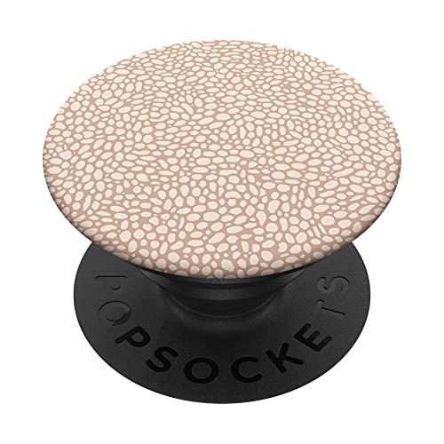 Pastel Beige Light Colour Polka Dot Pattern Simple Art PopSockets Swappable PopGrip