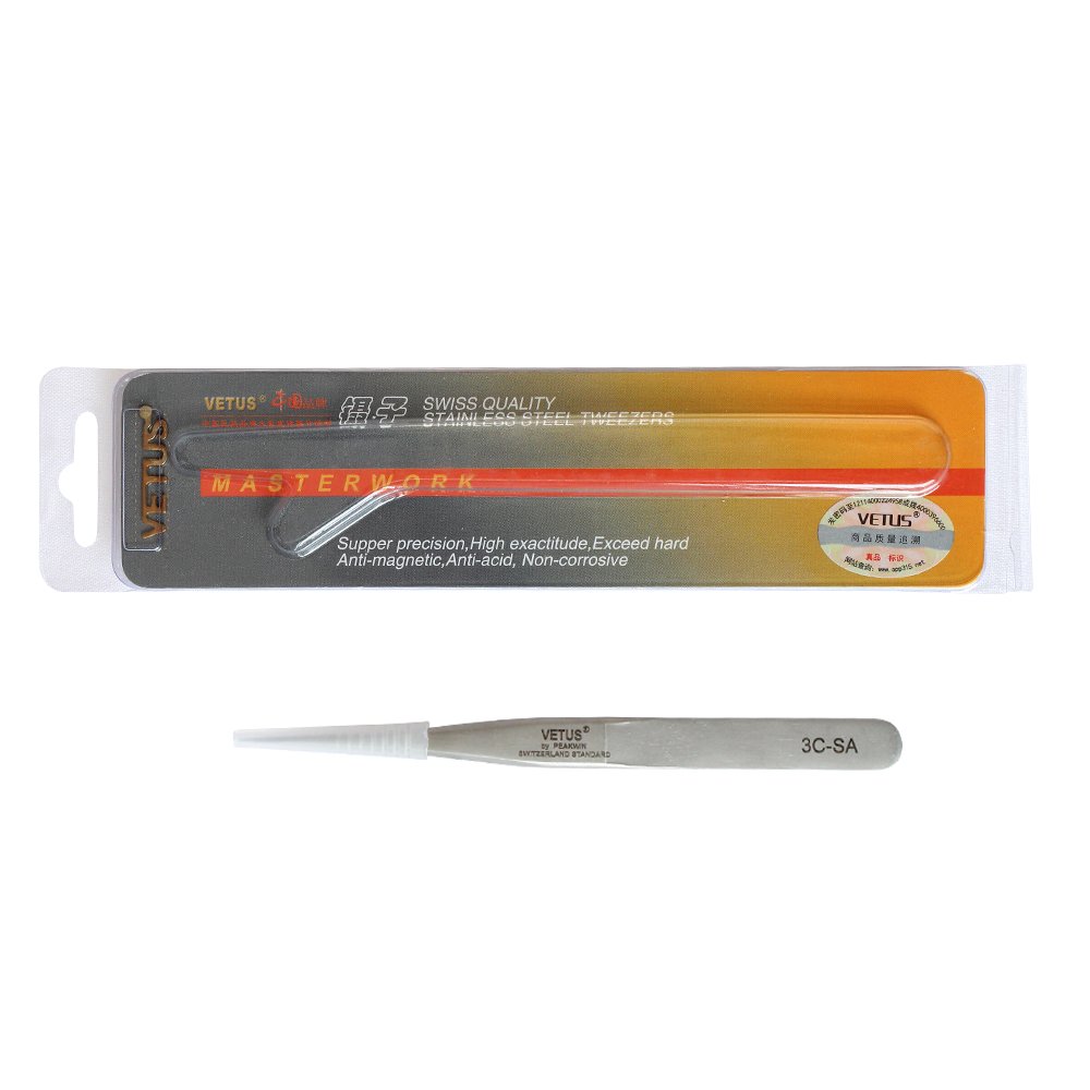 Vetus Tweezer Non-Magnetic Stainless Steel Pointed Tip 3C-SA
