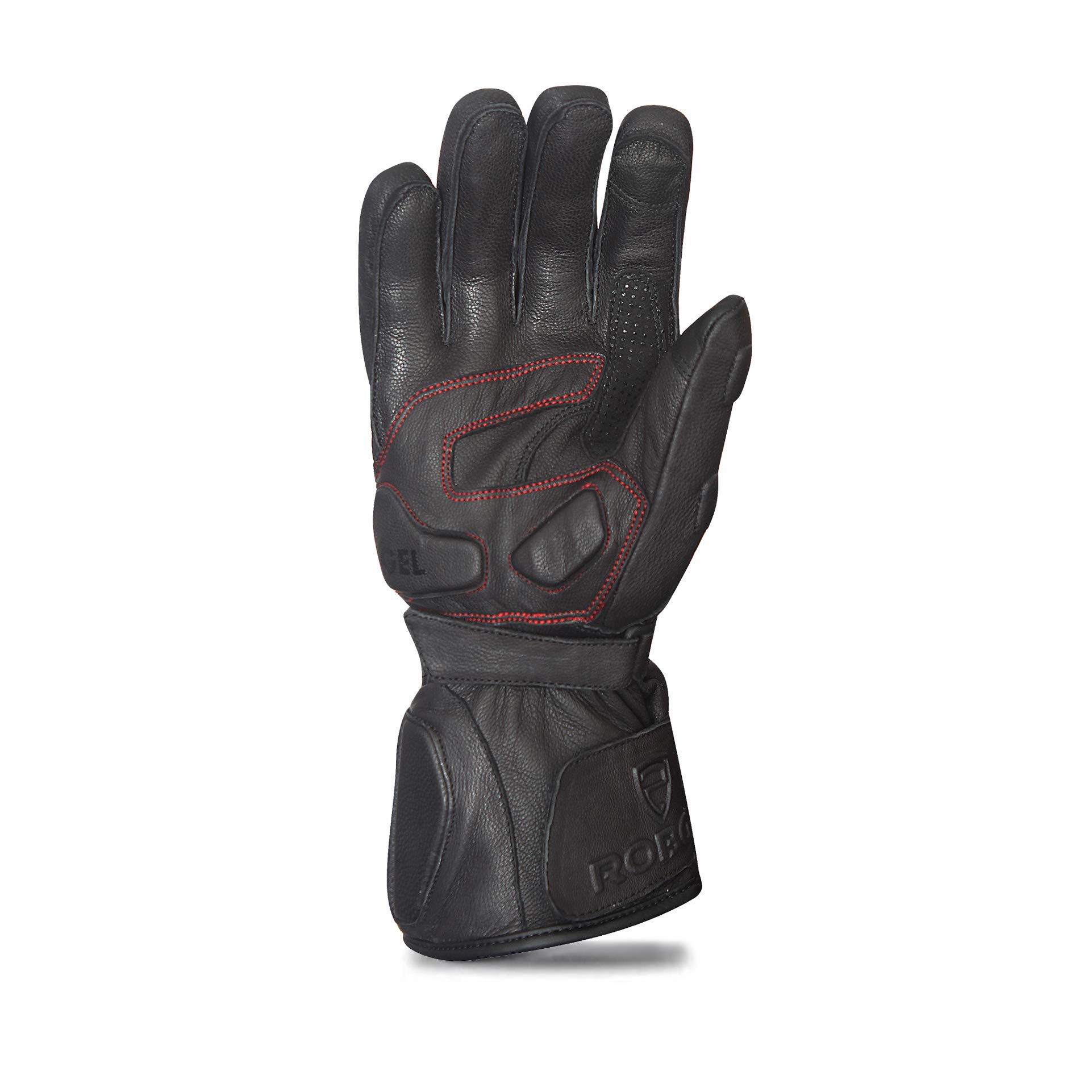 Goatskin Leather Motorcycle, Biker, Riding, Cruising, Motorbike Gloves for Men and Women (Medium)