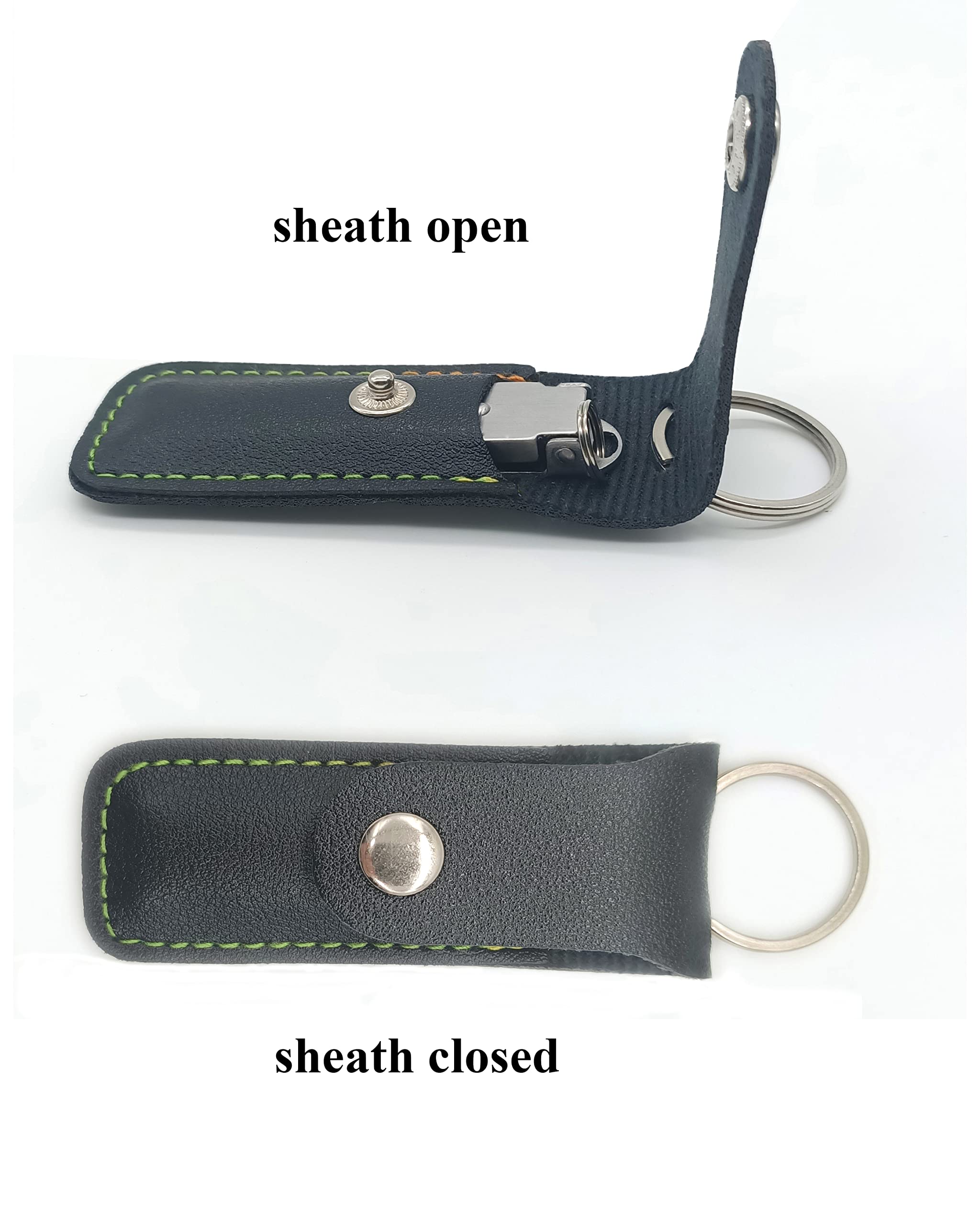 Ginalaia Stainless Steel Portable Nail Cutter,German Keychain Nail Clipper with File for Man and Women, Ultra Thin Flat Nail Clipper Perfect Use for Traveling、 Home 、 Office (Small, 1)