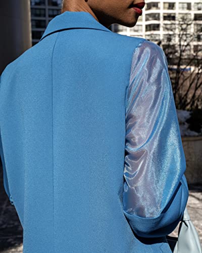 The Drop Women's Blue Sapphire Double Breasted Blazer by @signedblake, M