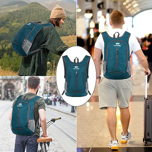 Prpeko 15L Small Lightweight Hiking Backpack ,Hiking Daypack Women,Foldable Hiking Backpack with A Water Bottle Holder.
