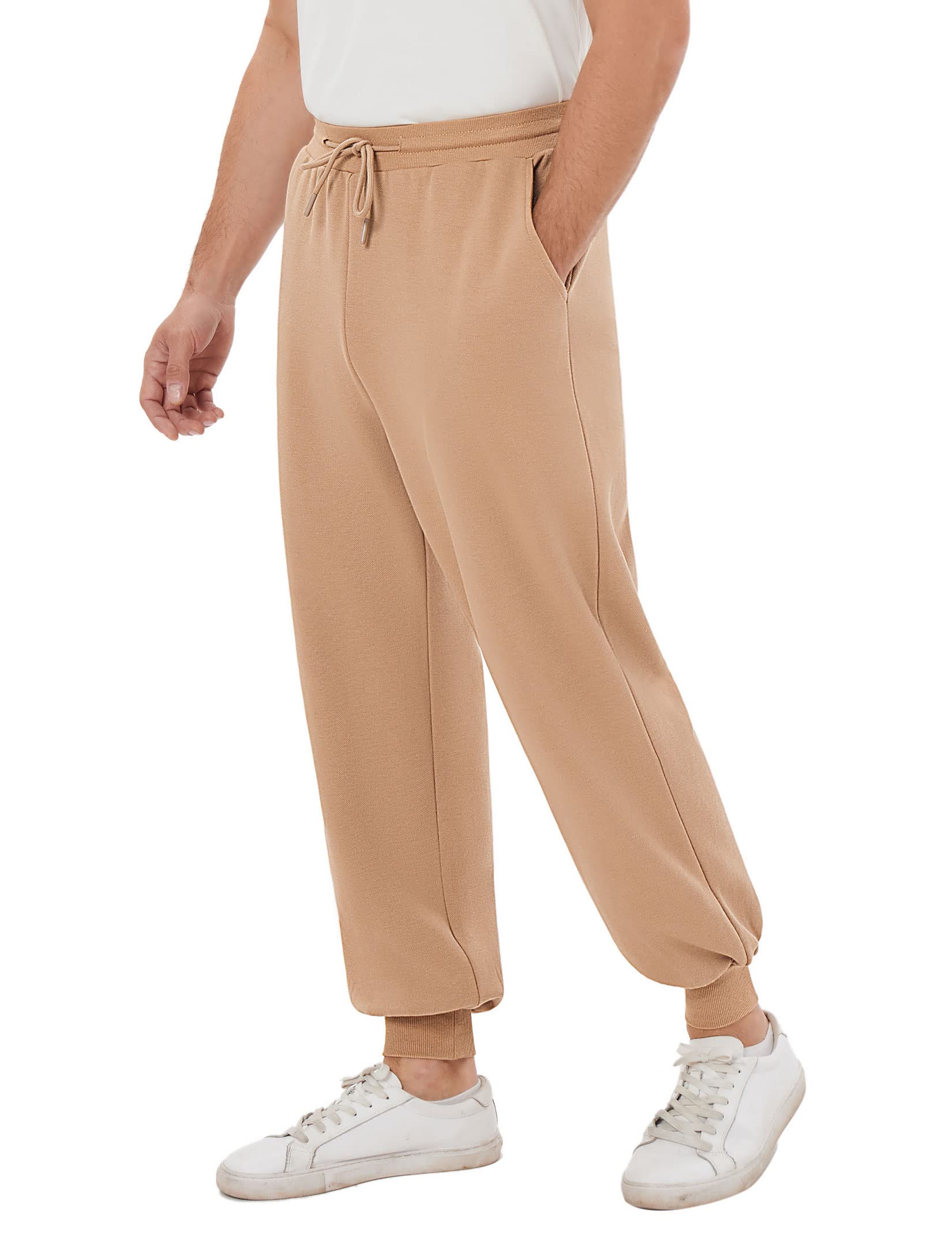 GymSmart Men's Baggy Athletic Joggers Pant with Pockets Lightweight Sweatpants for Men Jogging Gravel
