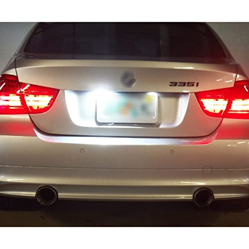 Xotic Tech 1 Set 9-SMD Xenon White T10 BA9 LED Parking Light Bulbs w/Load Resistor Anti-Flicker Error Free Wiring Adapters Compatible with BMW F30 3 Seriesā¦