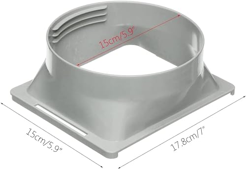 Portable Air Conditioner Exhaust Hose Coupler - 5.9 inch/6 inch AC Hose Coupler Extension, Portable Window Adapter A/C Unit Tube Connector Mobile air Conditioning Accessories (Square to Round)