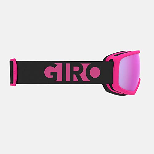 Giro Ringo Jr. Youth Snow Goggle - Pink Black Blocks Strap with Vivid Pink Lens